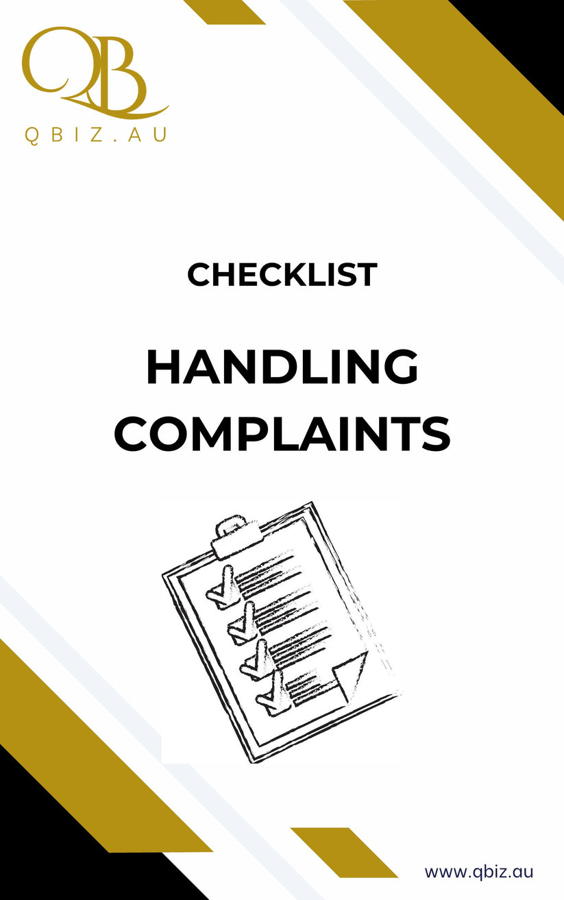 Checklist: Manage & Resolve Customer Complaints Effectively – $4.99 ...
